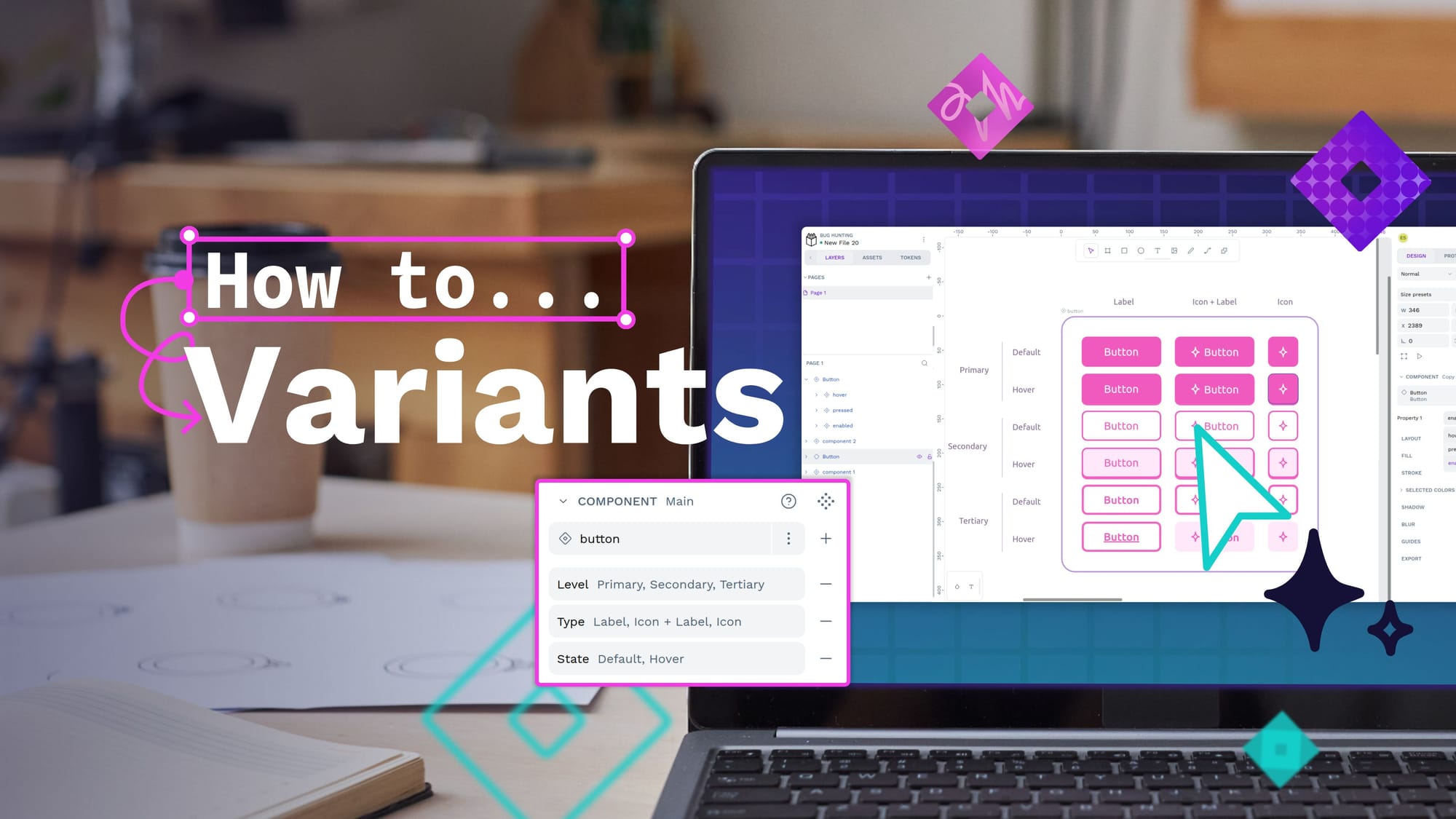Tutorial: Creating and using component variants in Penpot